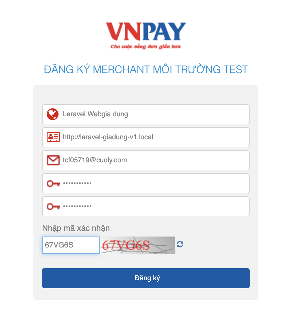 Cài đặt vnpay - Thanh toán online trên môi trường dev - 123code.net